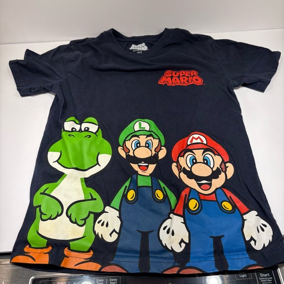 Nintendo | Shirts & Tops | Nintendo Super Mario Kids Tshirt Navy With ...